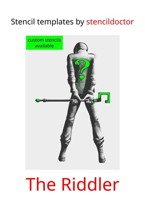 The Riddler Stencil Templates And Art Print Multi Layer Stencil Templates Airbrush Spray