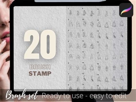 20 Female Abstract Line Drawing Procreate Brushes Free Download Procreate Brushes