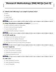 Research Methodology RM Solved MCQs Set McqMate Com Docx Research Methodology RM MCQs Set