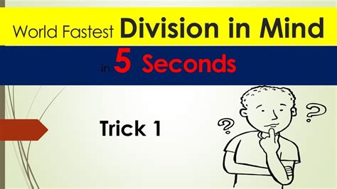 World Fastest Trick To Divide Any Digit By 9 Youtube