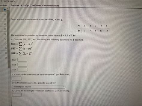 solved 6 homework aestions exercise 14 15 algo coefficient