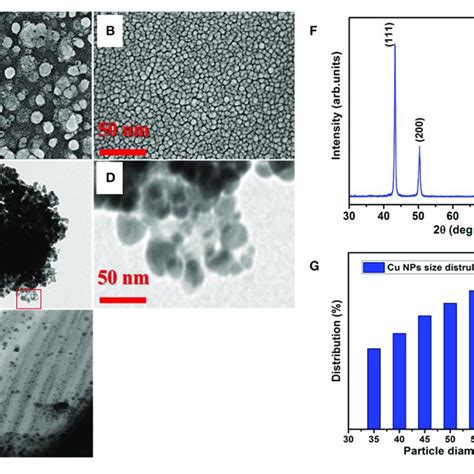 Particle Size And Distribution Of Cu Nps A Fesem Image Of Cu Nps