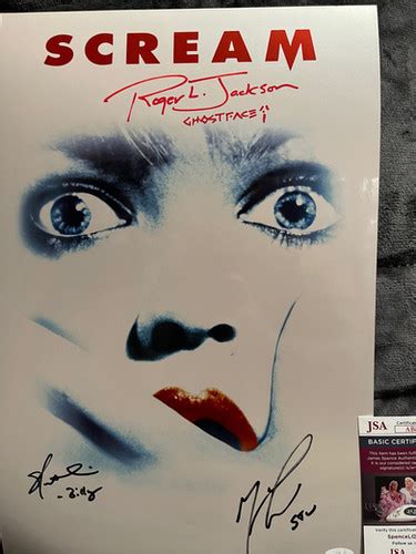 Scream Cast Signed Metallic X Print Stilt S Collectibles