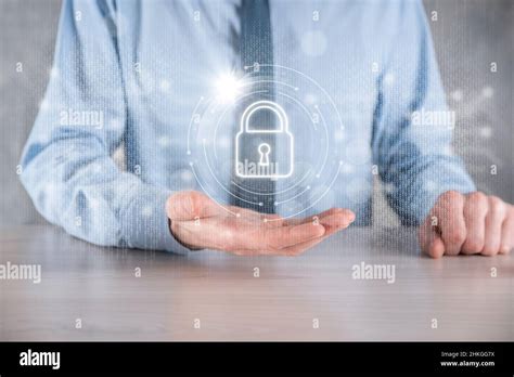 Cyber Security Network Padlock Icon And Internet Technology Networking