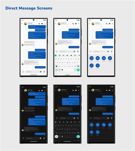 chat messaging app ui design on behance