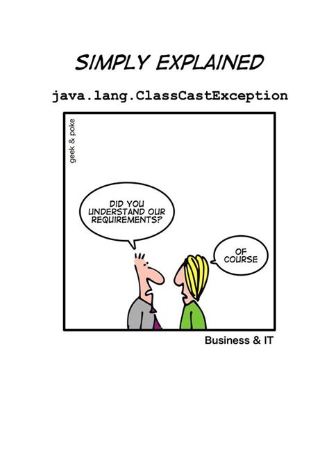 Simply Explained Classcastexception Programmer Jokes Programmer