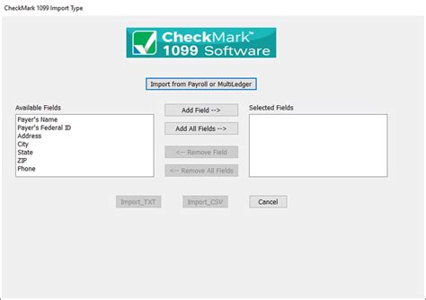 Checkmark 1099 Software Irs Approved Print And E File Software