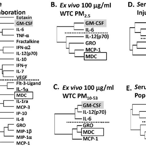 Hierarchical Clustering Of Chemokine And Cytokine Expression In In Download Scientific Diagram