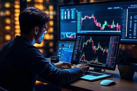 网上操作股票交易的男人高清图片下载 正版图片600219389 摄图网