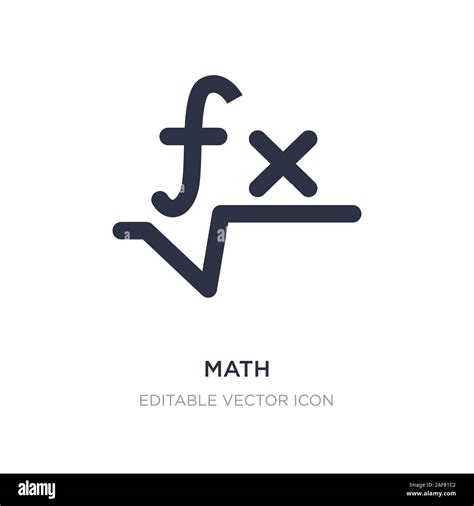Math Icon On White Background Simple Element Illustration From Signs Concept Math Icon Symbol