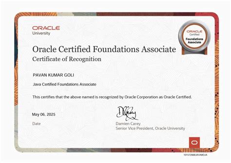 Oraclecertified Java Certification Softwaredevelopment Pavan
