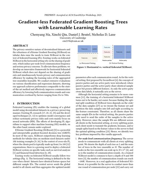 Pdf Gradient Less Federated Gradient Boosting Trees With Learnable
