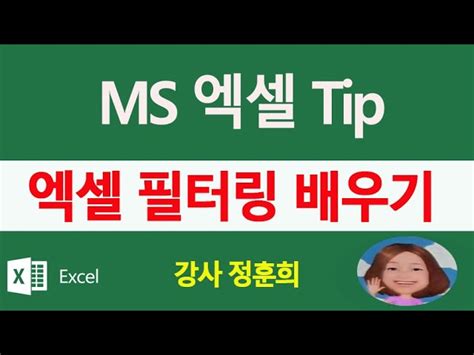 엑셀의 유용한 기능 자동 필터링 배우기