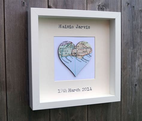 Personalised Memory Map Map Printpersonalised Message Memory Etsy