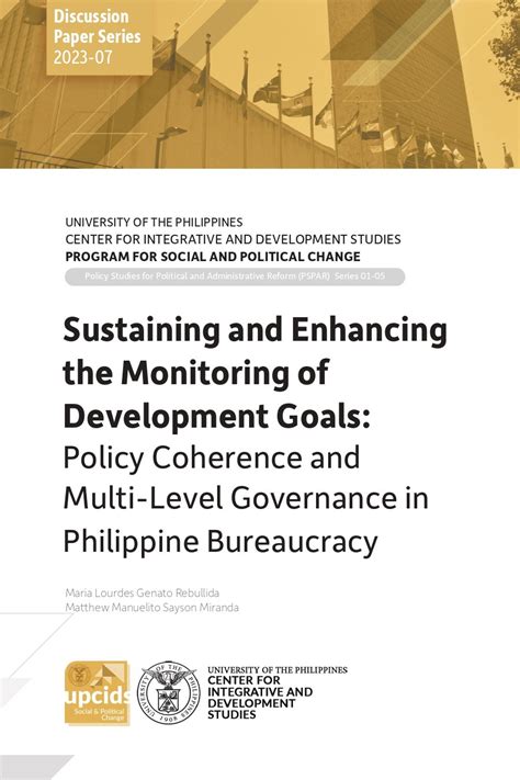 Sustaining And Enhancing The Monitoring Of Development Goals Policy Coherence And Multi Level