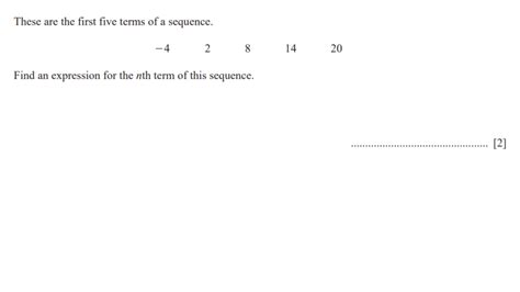 Sequences Past Paper Questions For Igcse Cambridge 0580 Revise Right Now