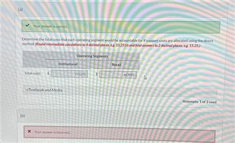 solved determine the total costs that each operating