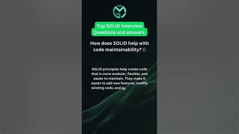 Code Maintainability With Solid Principles Top Interview Question And Answer Mgdevtech Youtube