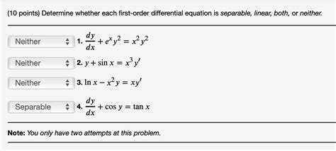 Solved Points Determine Whether Each First Order Chegg
