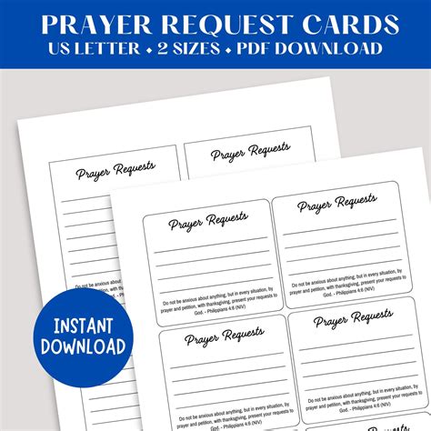 Prayer Request Card Printable Prayer Card Template Church Prayer