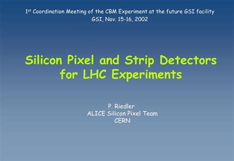 Ppt Silicon Pixel And Strip Detectors For Lhc Experiments Powerpoint