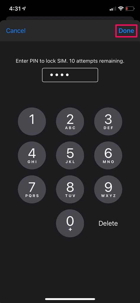 How To Lock Sim Card With Pin On Iphone