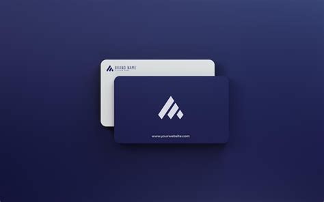 브랜딩 디자인 프레젠테이션을 위한 명함 모형 프리미엄 Psd 파일