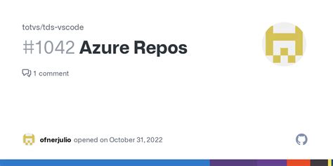 Azure Repos · Issue 1042 · Totvstds Vscode · Github