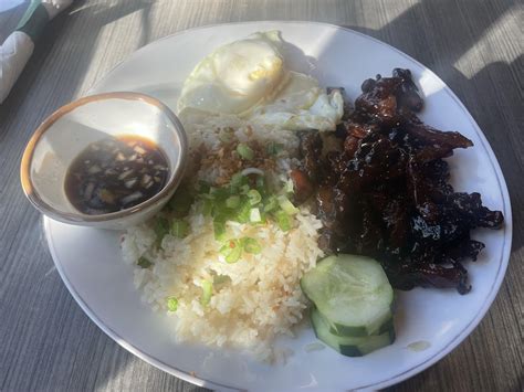 Tocilog Plate From Ruby S Fast Food R Chicagofood