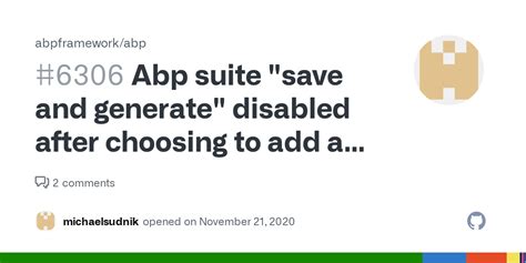 Abp Suite Save And Generate Disabled After Choosing To Add A Navigation Property And Then