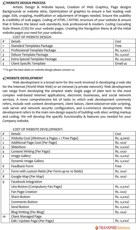 Web Design Quote Template Word Kaesg Blog