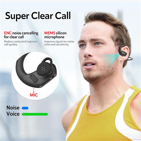 Dacom E60 Open Ear Bone Conduction Wireless Earphones Enc Noise