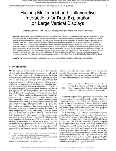 Pdf Eliciting Multimodal And Collaborative Interactions For Data