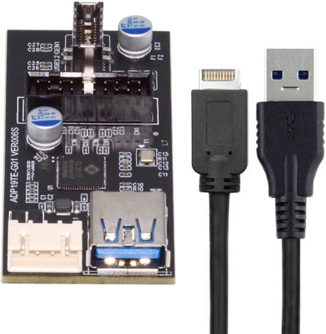 Cy Card Type E Or 19 20pin Header To Usb 3 0 20pin And Type E Dual Ports Female Pcba