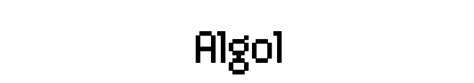 Details Of Algol Font