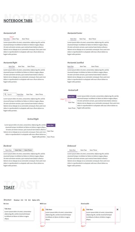 ui styleguide web v 1 0 on behance
