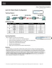 Basic Router Configuration Cable Configure And Verify Network Course Hero