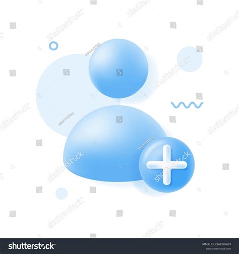 3d Add User Icon Create Group Stock Vector Royalty Free 2261586679 Shutterstock