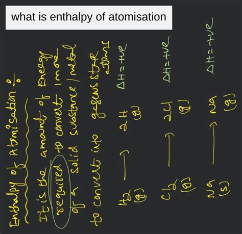 What Is Enthalpy Of Atomisation Filo