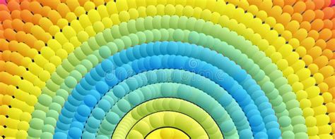 Abstract Pattern Made Of Color Spheres And Ellipses Vector Art Illustration Dynamic Effect