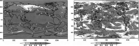 Left Spatial Pattern Of The Ratio Of 200 Mb Djf Seasonal Height
