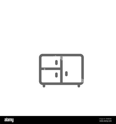 Small Cabinet Sub Line Icon Graphic Resource Template Vector Illustration Stock Vector Image