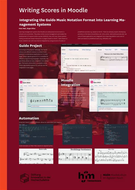 Pdf Writing Scores In Moodle Integrating The Guido Music Notation