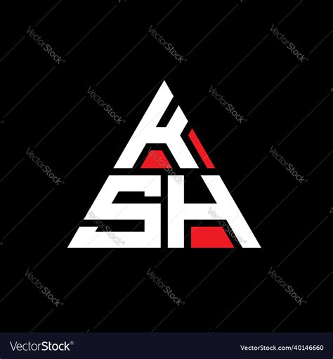 ksh triangle letter logo design royalty free vector image
