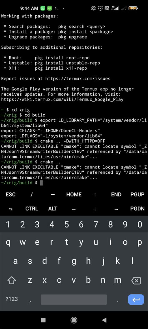 Cannot Link Executable Cmake · Issue 2148 · Termuxtermux App · Github