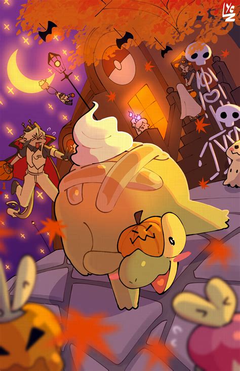 Mimikyu Litwick Applin And Appletun Pokemon Drawn By The Lycander