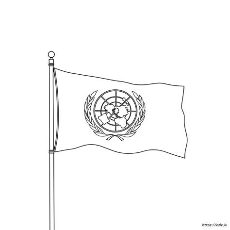 United Nations Flag Coloring