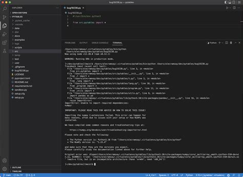 Numpy Importerror In Vs Code Using Virtualenvs Caused Due To