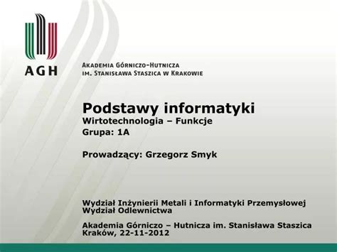 Ppt Podstawy Informatyki Powerpoint Presentation Free Download Id