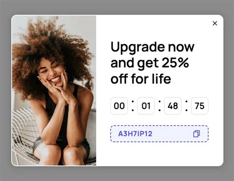 Countdown Coupon Modal Free Webflow Component